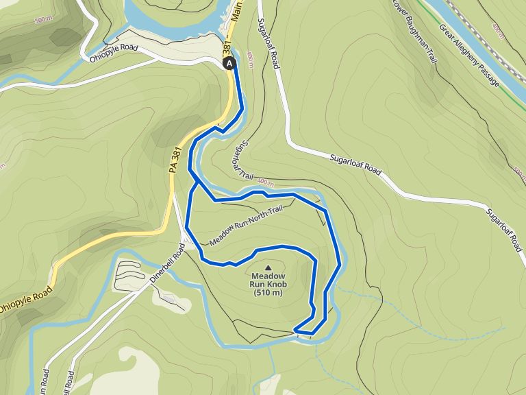 Natural Waterslides & Meadow Run Trail loop — Ohiopyle State Park | run ...
